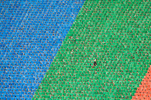 The Arirang Mass Games in North Korea by hundreds of men with colorful ...