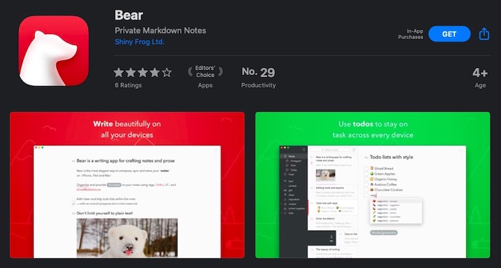 Bear is an iOS app that provides many essential tools to help writers ...