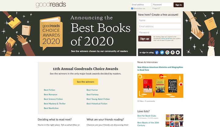Goodreads is a perfect community for both readers and writers. There ...