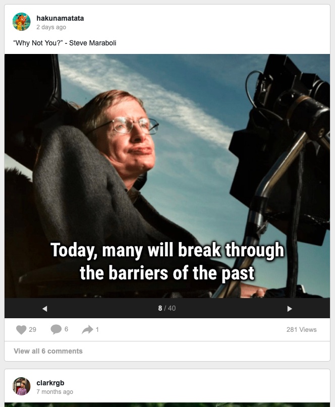Physicist Stephen Hawking is featured in a series of memes on the user ...